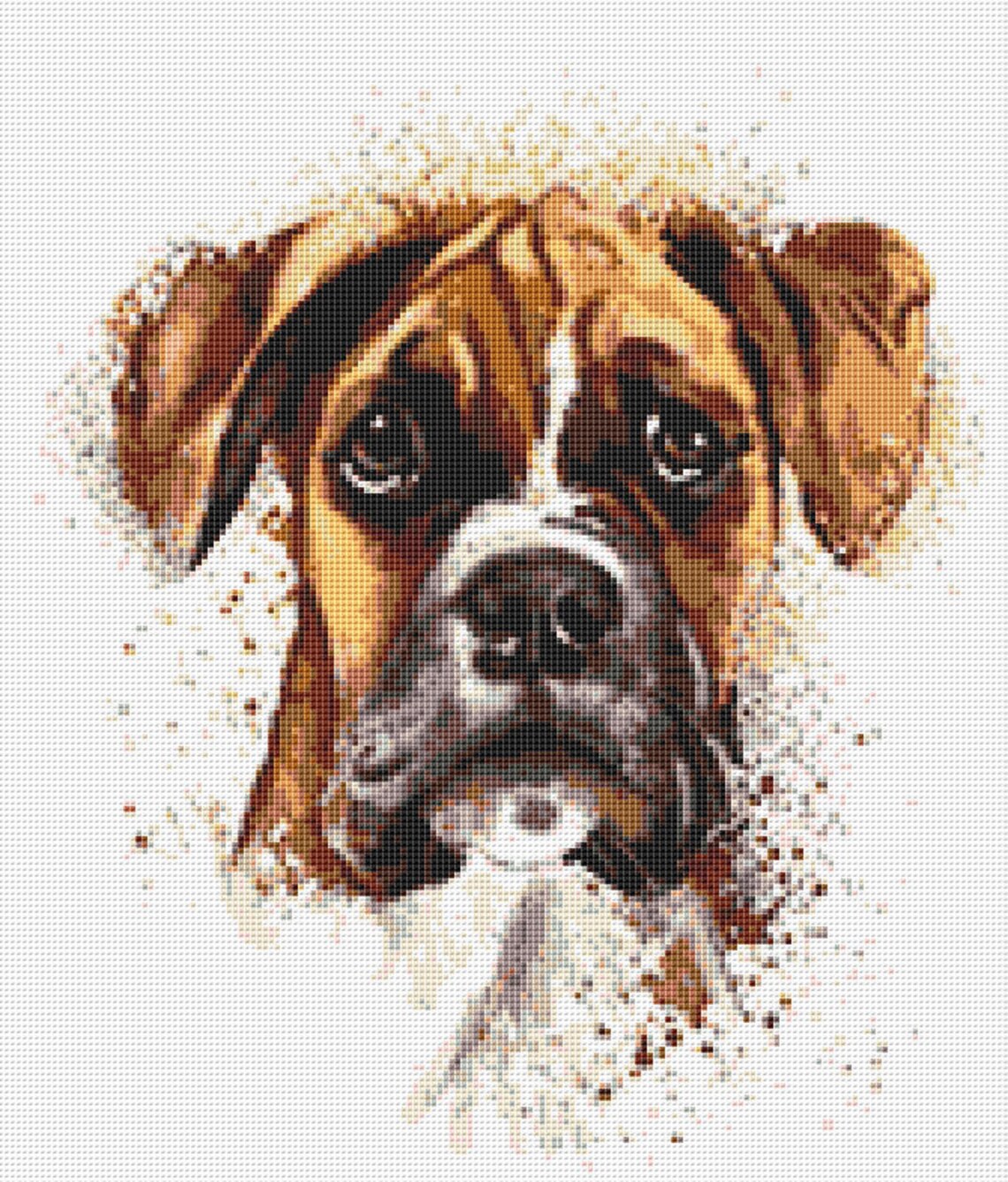 Boxer Cross Stitch Pattern 1 Instant PDF Download Boxer Dog - Etsy