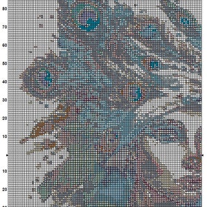 Peacock Woman Cross Stitch Pattern 2 Instant PDF Download - Woman ...