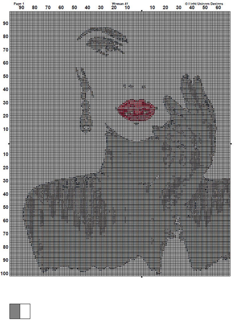 Woman Cross Stitch Pattern 41 Instant PDF Download - Woman Watercolor ...