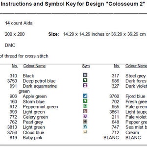 The Colosseum Cross Stitch Pattern 2 Instant PDF Download - Rome Italy ...