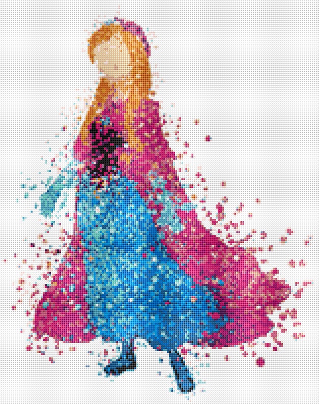 Frozen Cross Stitch Pattern 2 Instant PDF Download Anna | Etsy