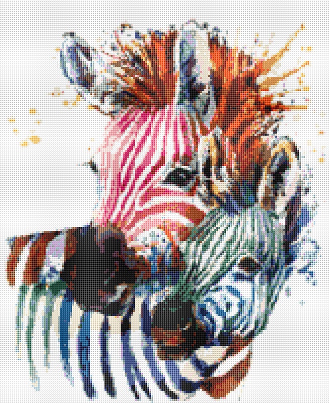 Zebra Love Cross Stitch Pattern 2 Instant PDF Download Zebra - Etsy