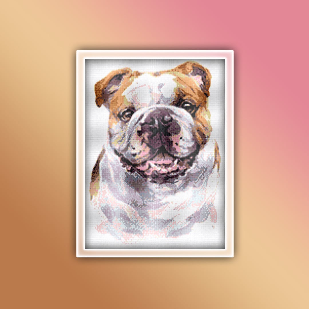 Bulldog Cross Stitch Pattern 3 Instant PDF Download - Bulldog ...