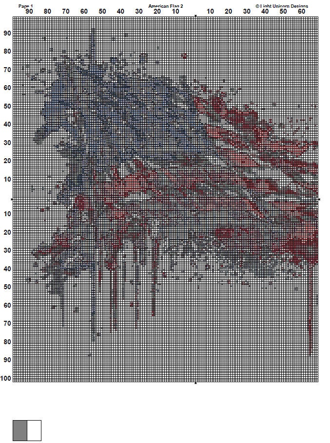 American Flag Cross Stitch Pattern 2 Instant PDF Download - American ...