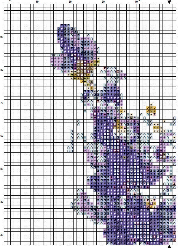 Lavender Cross Stitch Pattern 9 Instant PDF Download Flower - Etsy