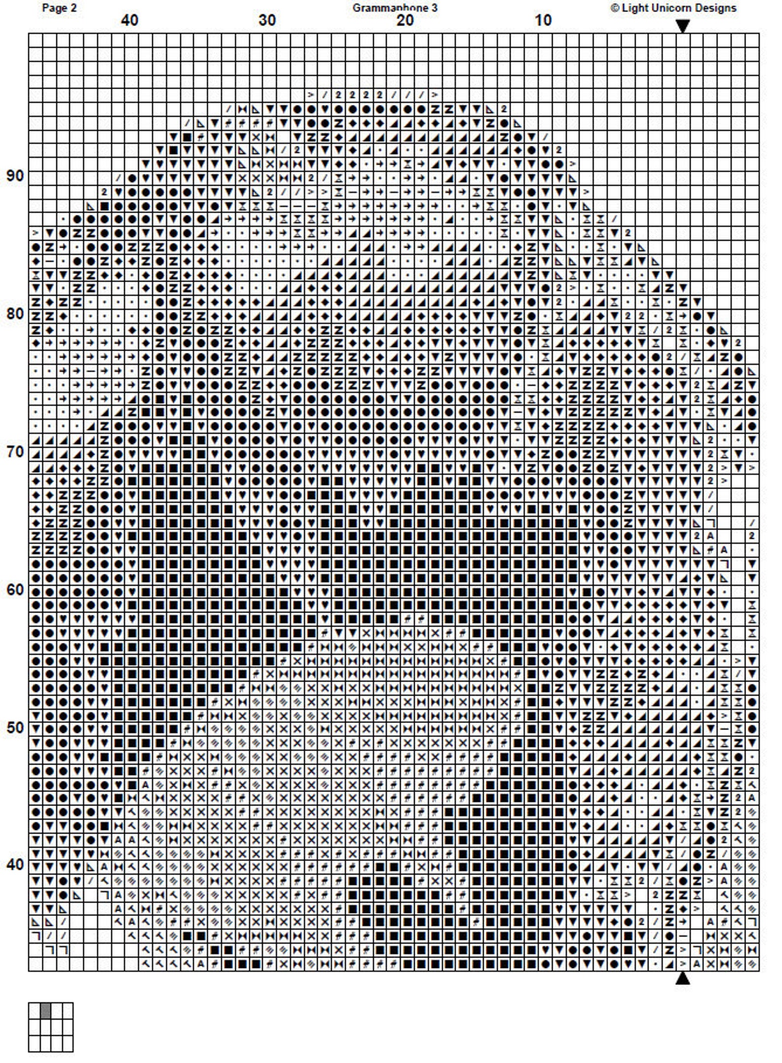 Gramophone Cross Stitch Pattern 3 Instant PDF Download - Music ...