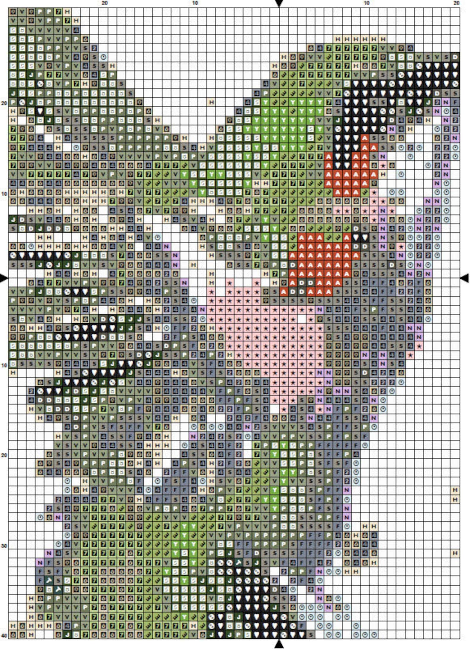 Hummingbird Cross Stitch Pattern 2 Instant Digital PDF - Etsy