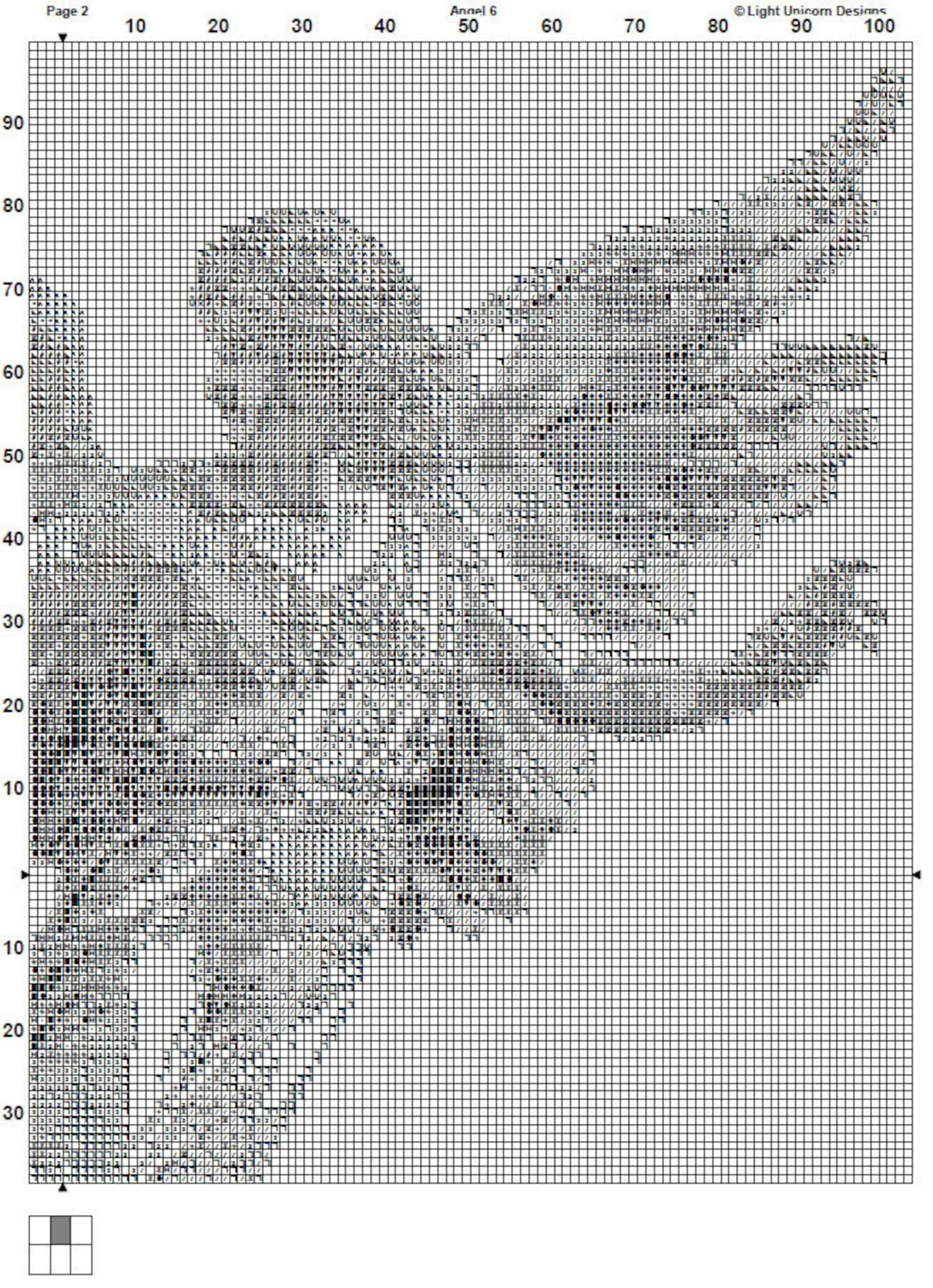 Angel Cross Stitch Pattern 6 Instant PDF Download - Woman Watercolor ...