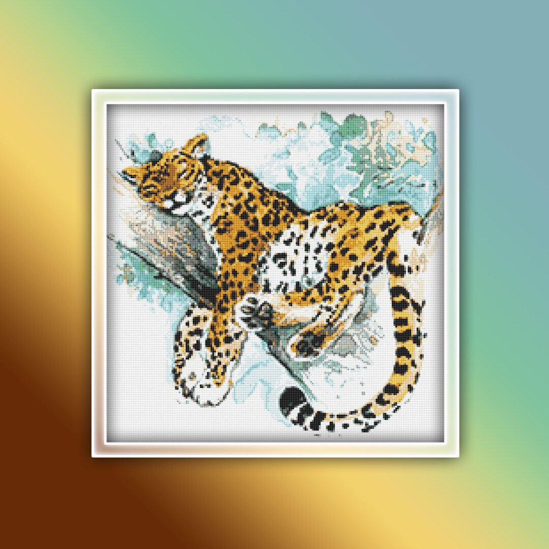 Leopard Cross Stitch Pattern 11 Instant PDF Download - Leopard ...