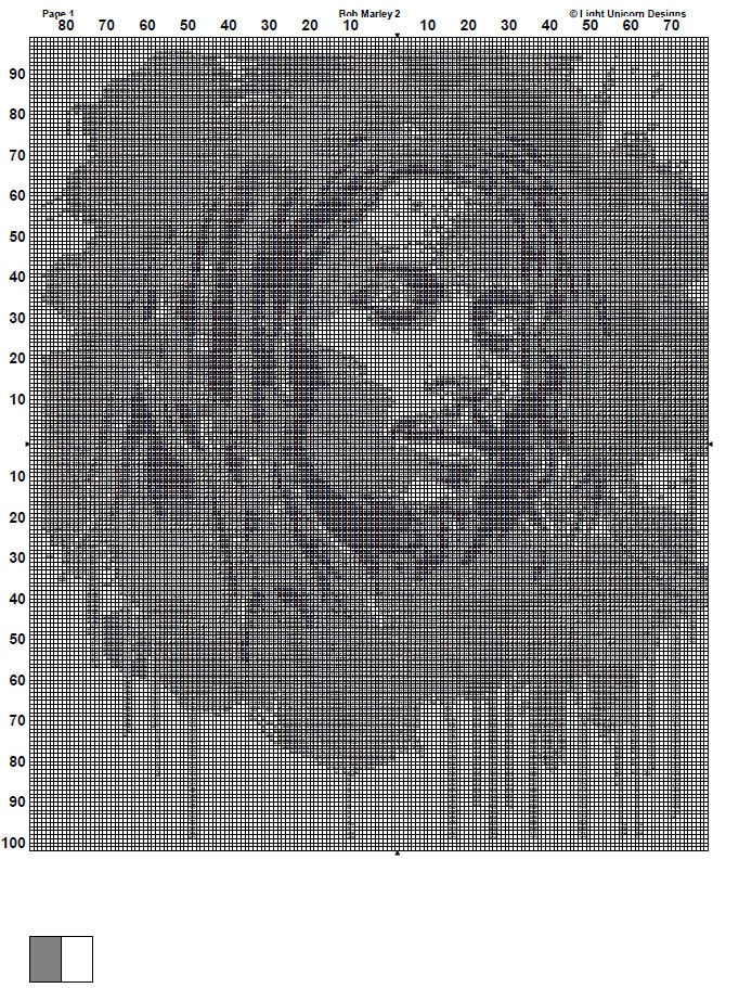 Bob Marley Cross Stitch Pattern 2 Instant PDF Download - Bob Marley ...