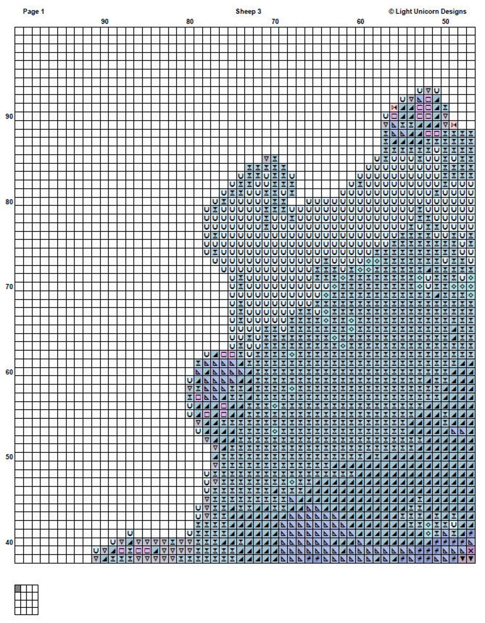 Sheep Cross Stitch Pattern 3 Instant Download Instant PDF Download ...