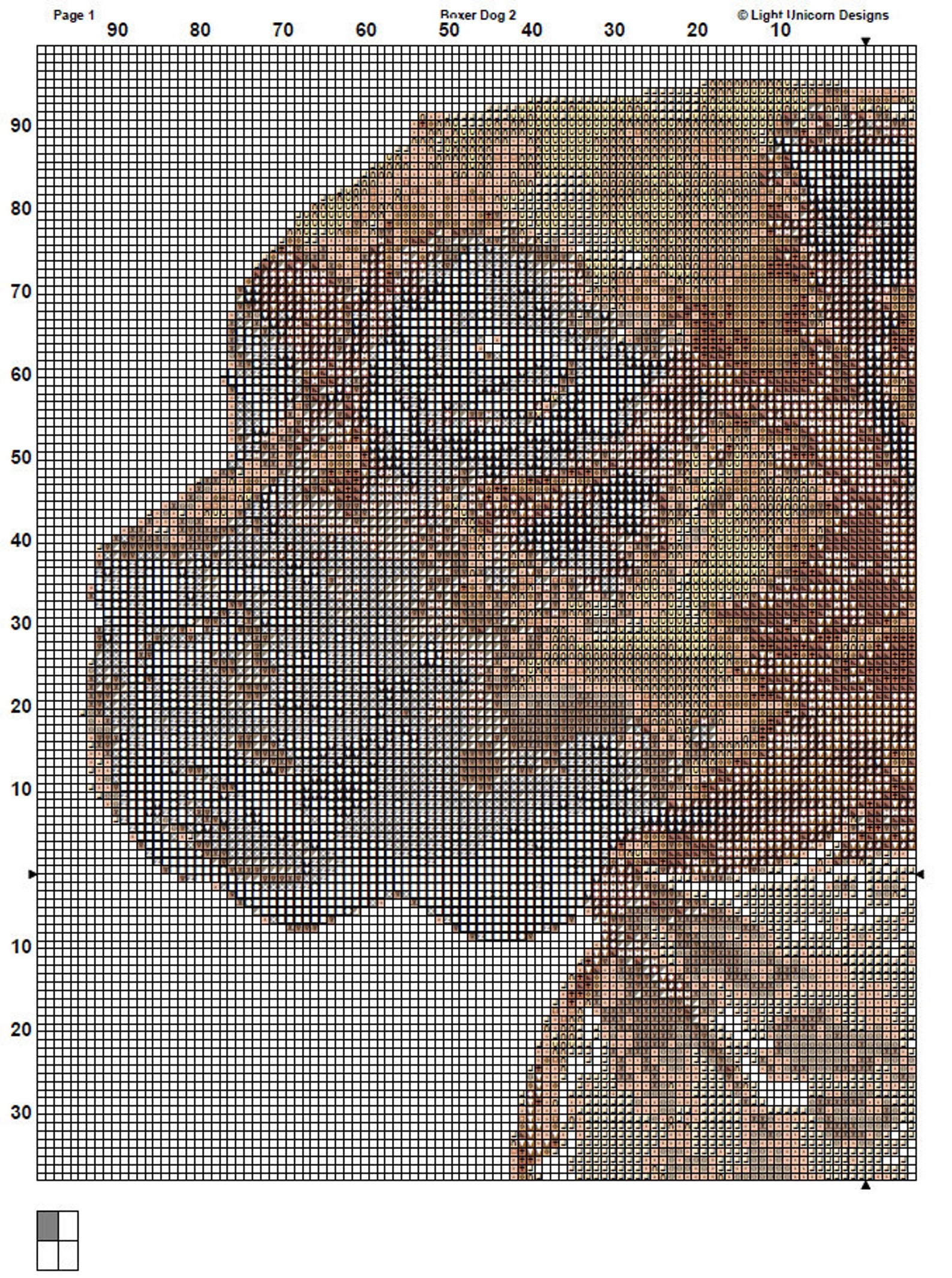 Boxer Dog Cross Stitch Pattern 2 Instant PDF Download - Boxer Dog ...