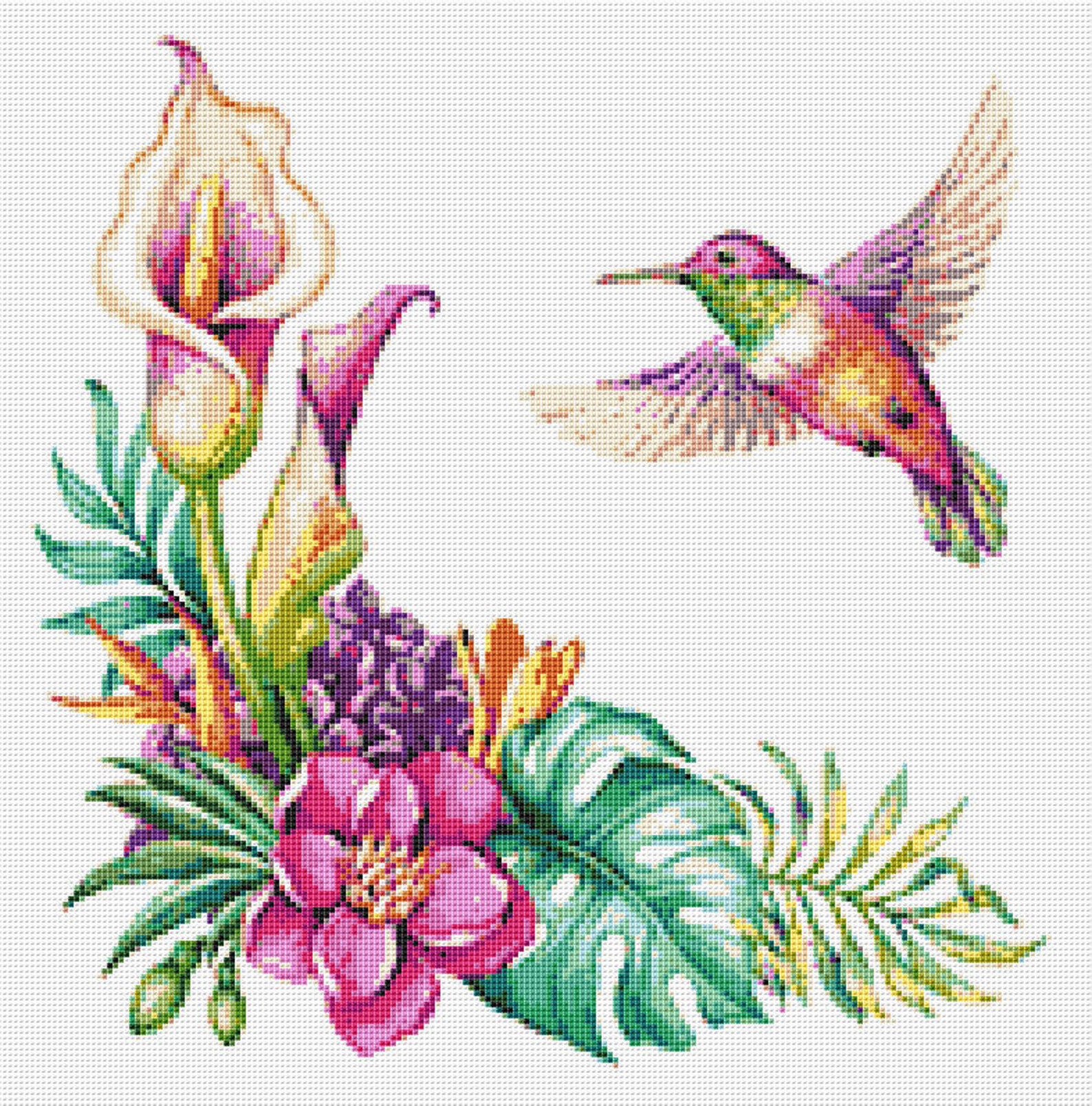 Hummingbird Cross Stitch Pattern 4 Instant PDF Download - Etsy