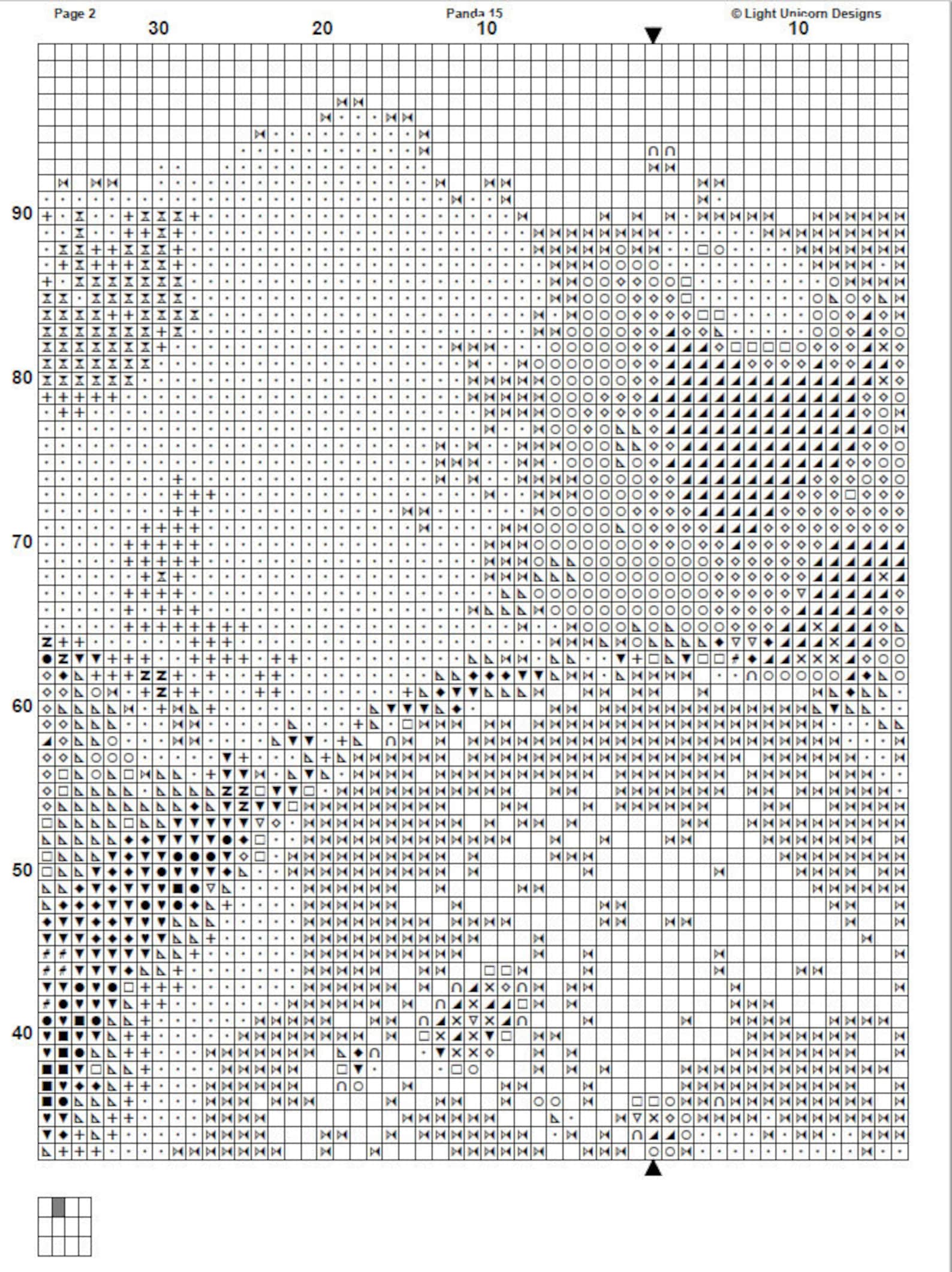 Panda Cross Stitch Pattern 15 Instant Download Instant PDF Download ...