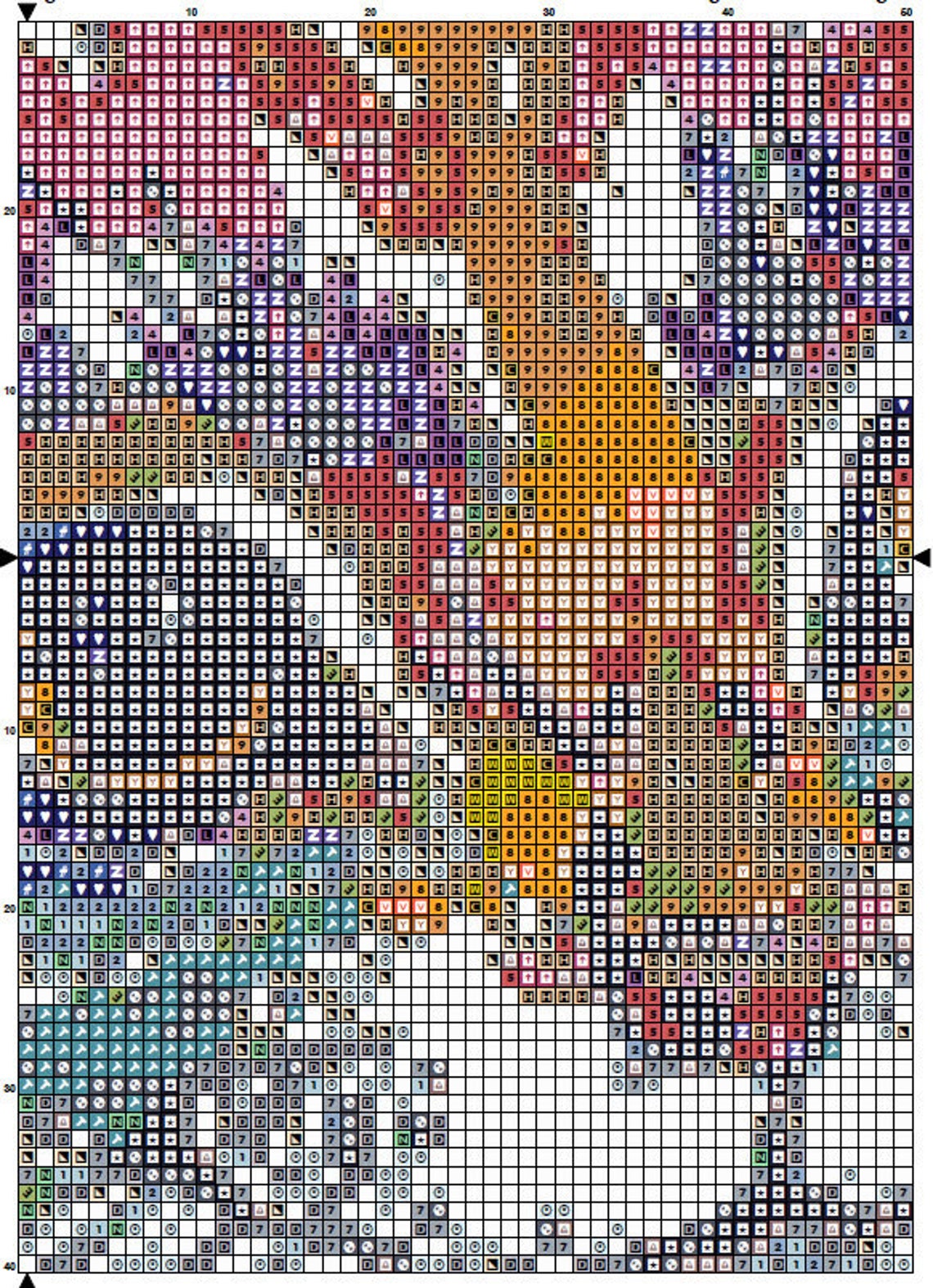 Rainbow Cat Cross Stitch Pattern 1 Instant PDF Download | Etsy