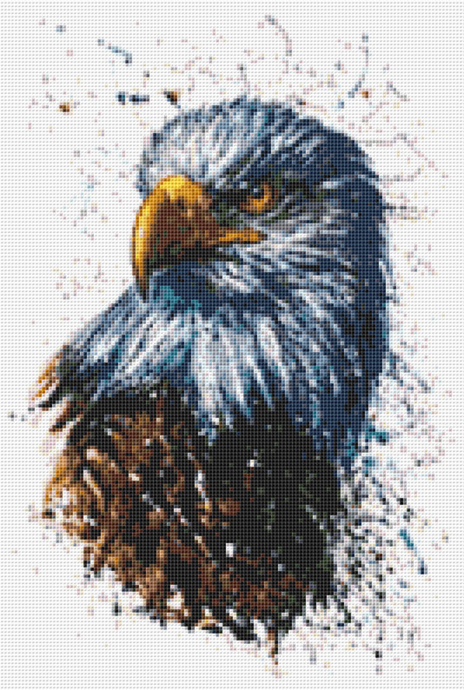 Eagle Cross Stitch Pattern 1 Instant PDF Download Eagle - Etsy