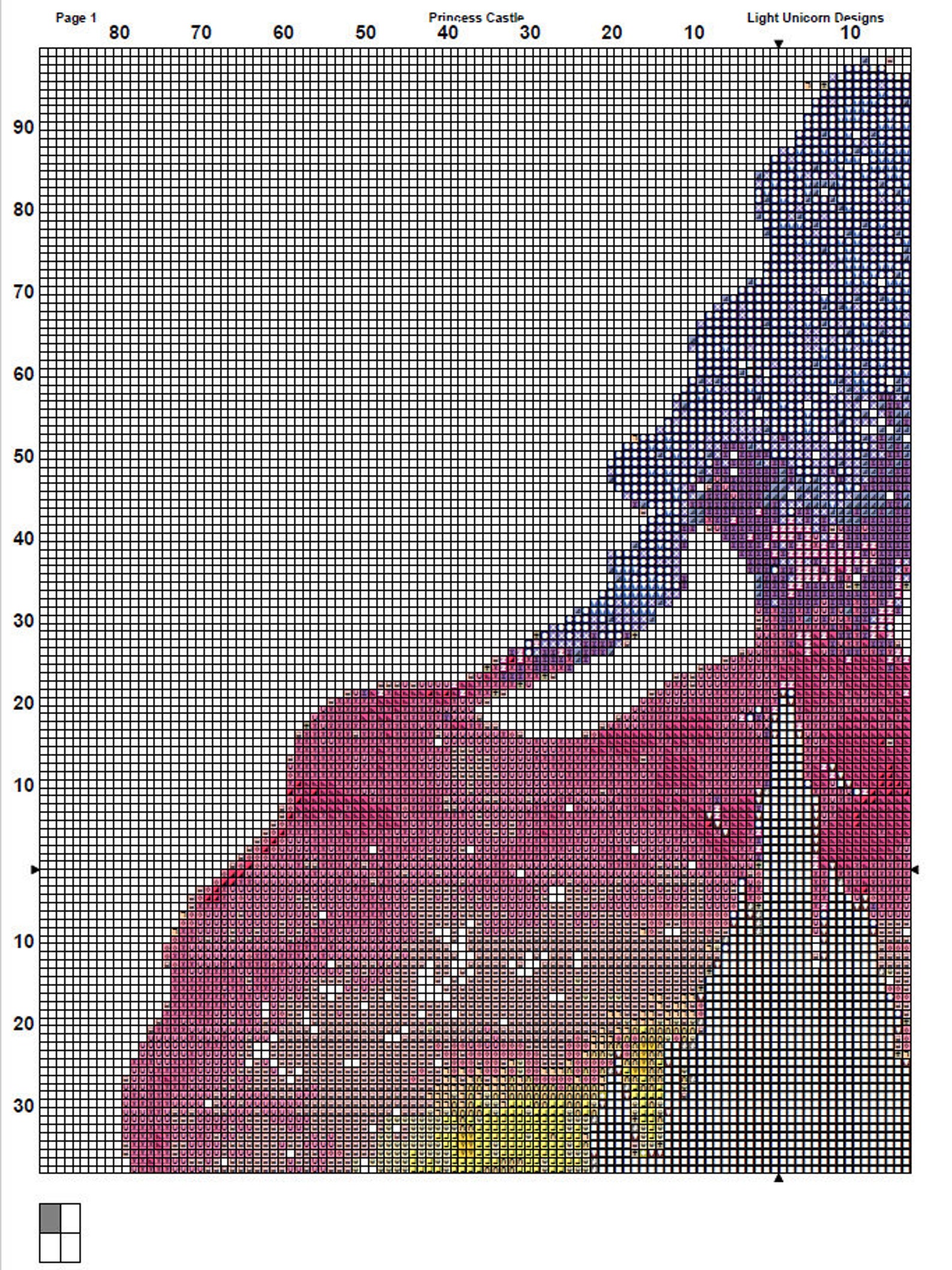 Princess Castle Stitch Pattern 10 Instant PDF Download Princess ...