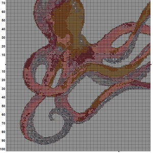 Octopus Cross Stitch Pattern 1 Instant PDF Download - Octopus ...
