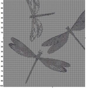 Dragonflies Cross Stitch Pattern 1 Instant PDF Download - Dragonfly Watercolor Cross Stitch ...