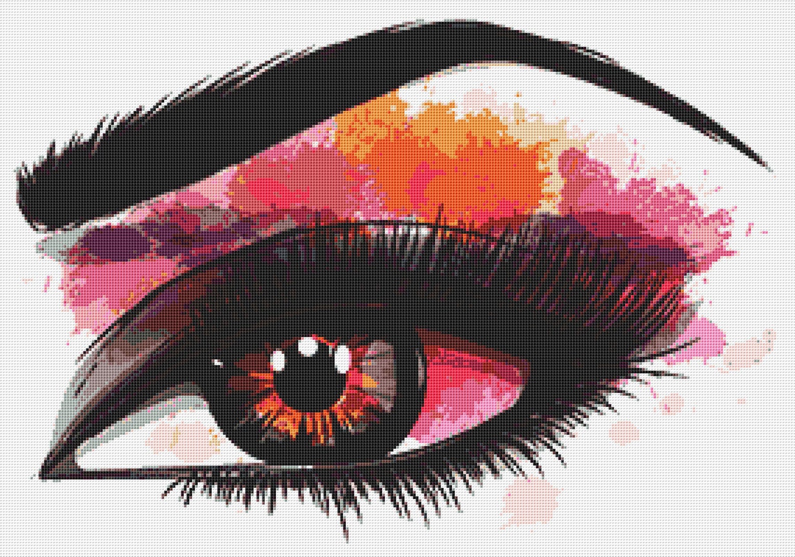 Eye Cross Stitch Pattern 3 Instant PDF Download Eye - Etsy