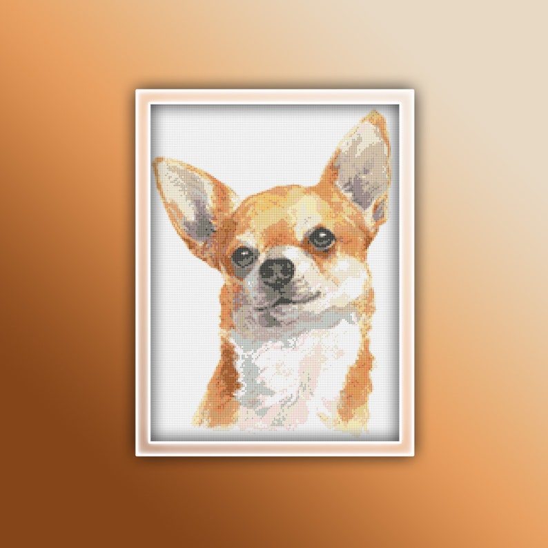 Chihuahua Cross Stitch Pattern 2 Instant PDF Download Dog - Etsy