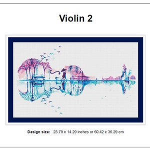 Violin Cross Stitch Pattern 2 Instant PDF Download - Violin Ball ...
