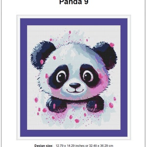 Panda Cross Stitch Pattern 9 Instant Download Instant PDF Download Baby ...