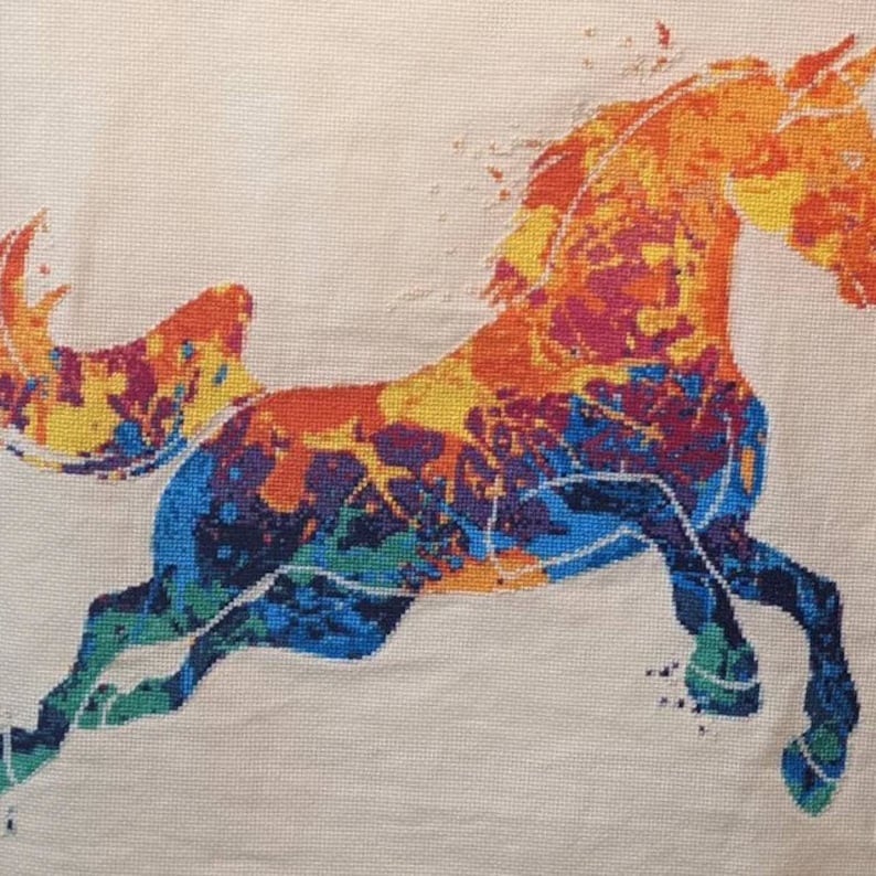 Galloping Horse Cross Stitch Pattern Instant PDF Download - Etsy