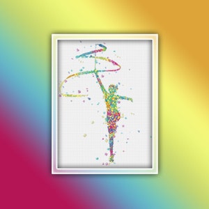 Gymnastics Dancing Cross Stitch Pattern 2 Instant PDF Download | Etsy