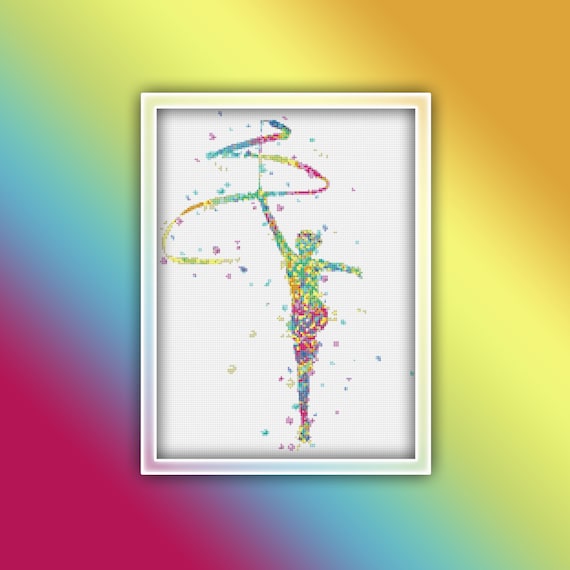 Gymnastics Dancing Cross Stitch Pattern 2 Instant PDF Download | Etsy