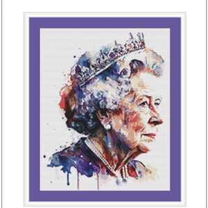 Queen Elizabeth II Cross Stitch Pattern 2 Instant PDF Download - Queen ...