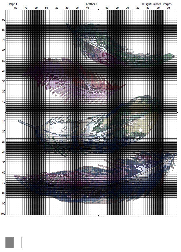 Feather Cross Stitch Pattern 8 Instant PDF Download Feather - Etsy