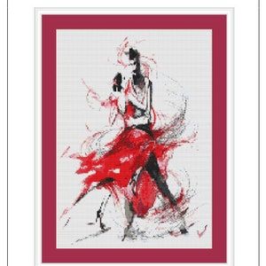 Dancing Lovers Cross Stitch Pattern 4 Instant PDF Download - Dance ...
