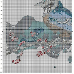 Blue Jay Cross Stitch Pattern 1 Instant PDF Download - Blue Jay Bird ...