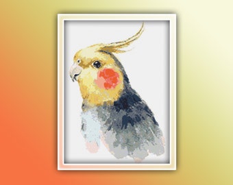 Cockatiel Parakeet Bird Cross Stitch Pattern Instant PDF | Etsy