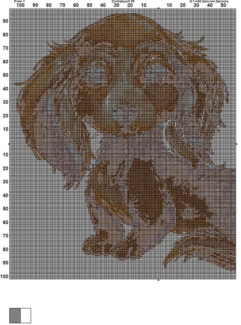 Dachshund Long Hair Cross Stitch Pattern 20 Instant PDF Download ...