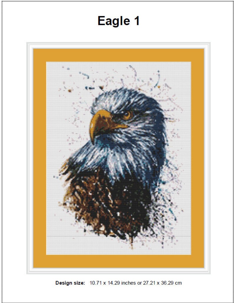 Eagle Cross Stitch Pattern 1 Instant PDF Download Eagle - Etsy