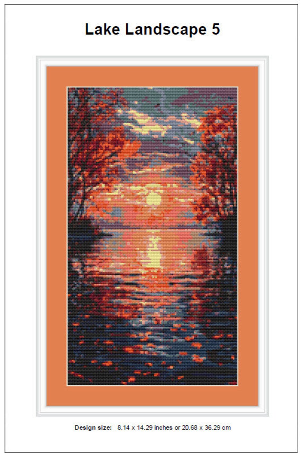 Lake Landscape Cross Stitch Pattern 5 Instant PDF Download - Autumn ...