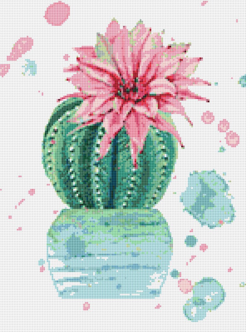 Cactus Cross Stitch Pattern 12 Instant PDF Download Cactus - Etsy