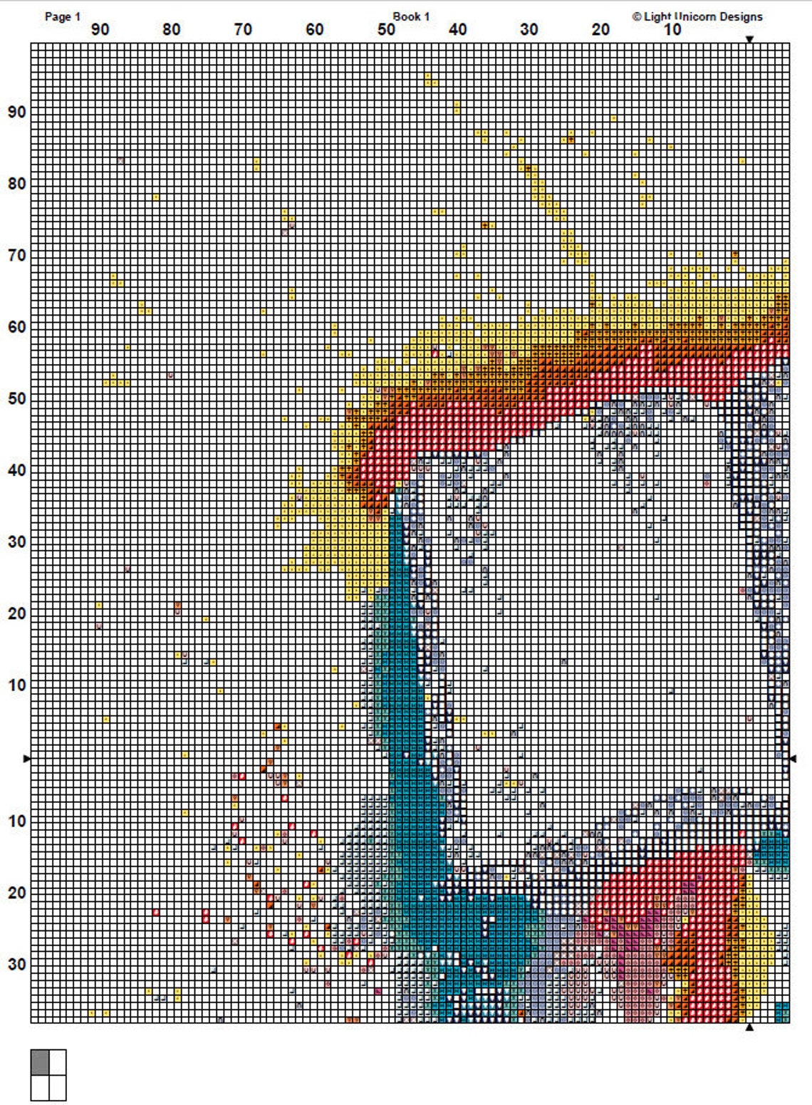 Book Cross Stitch Pattern 1 Instant PDF Download - Book Watercolor ...