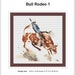 Bull Rodeo Cross Stitch Pattern 1 Instant PDF Download - Cowboy ...