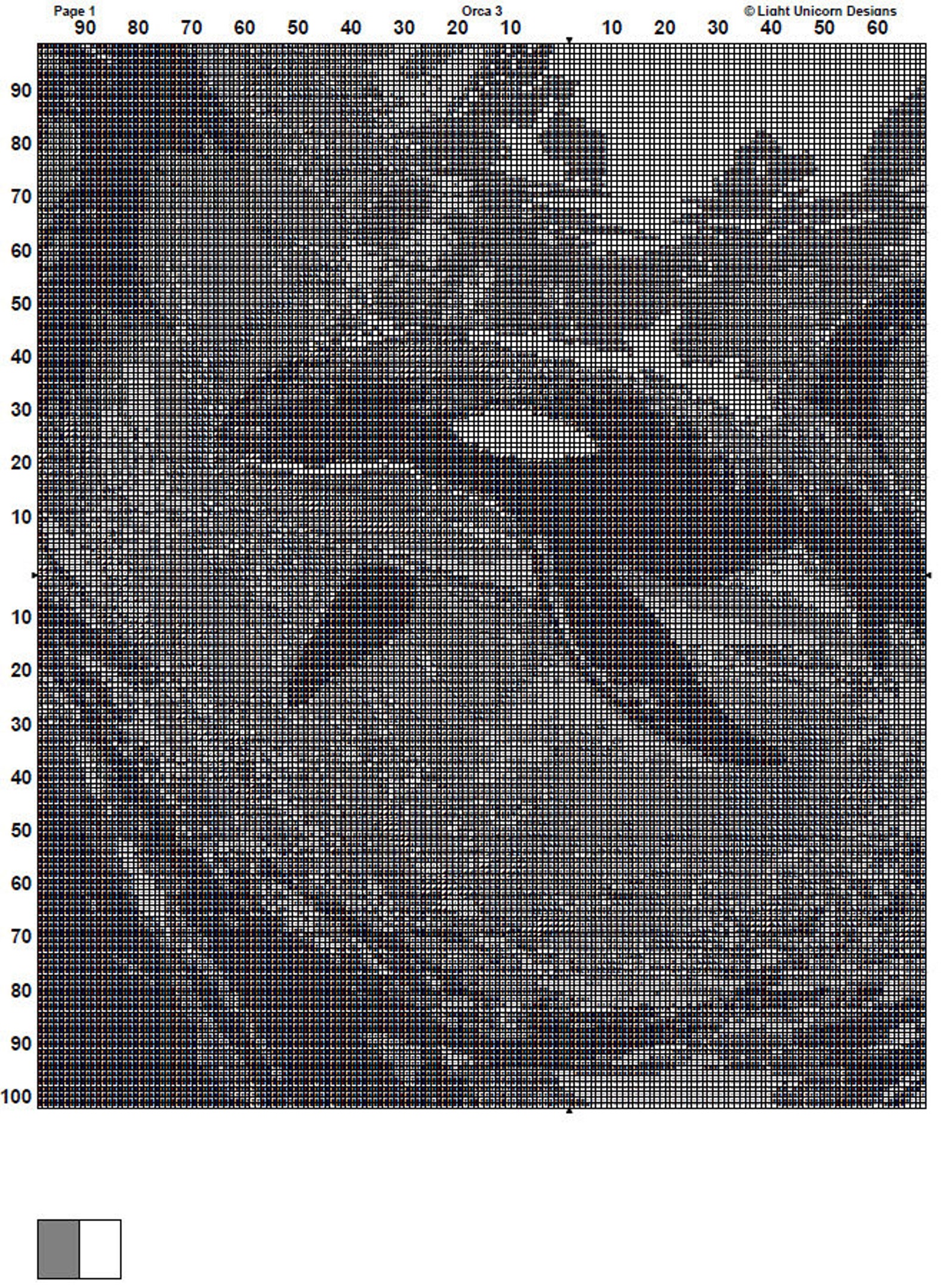 Orca Cross Stitch Pattern 3 Instant PDF Download - Killer Whale ...