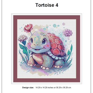 Tortoise Cross Stitch Pattern 4 Instant PDF Download - Turtle ...