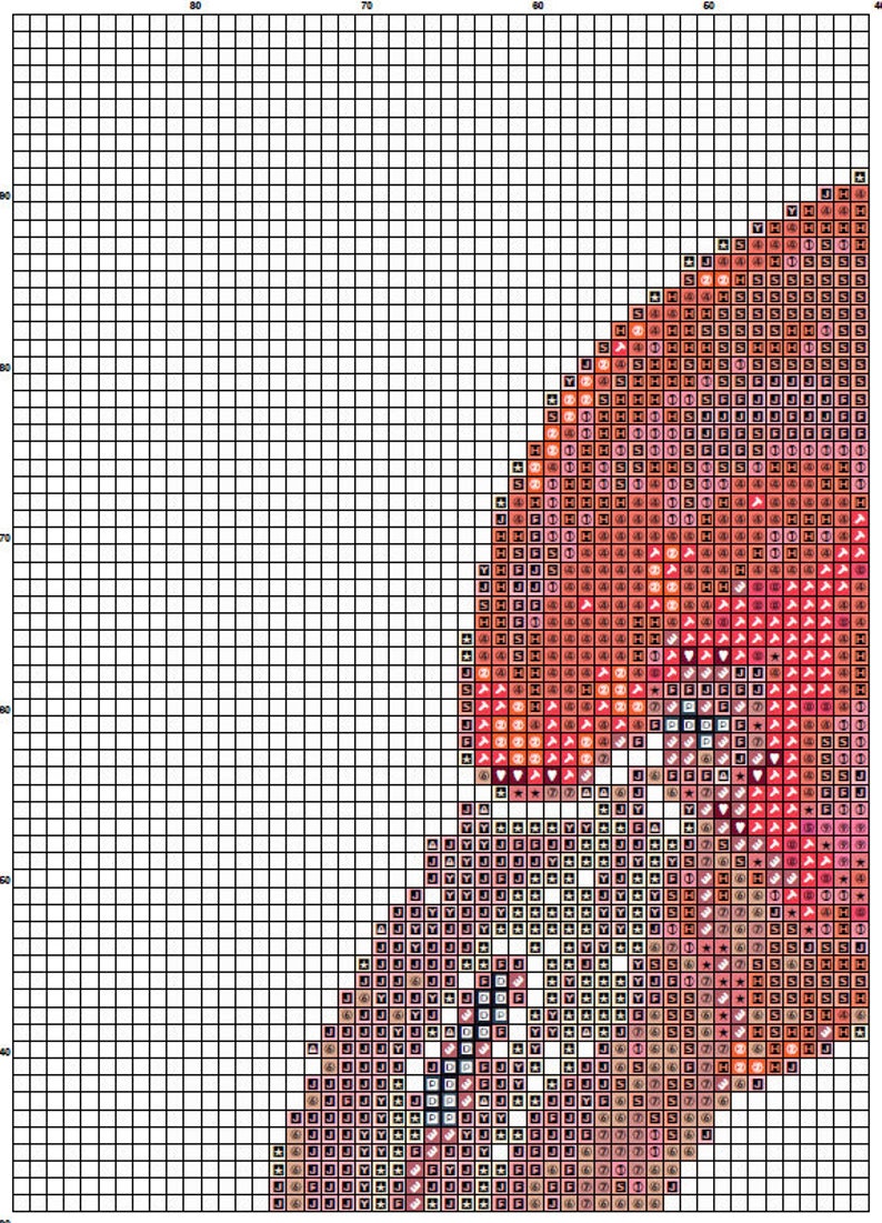 Flamingo Cross Stitch Pattern 1 Instant PDF Download - Etsy