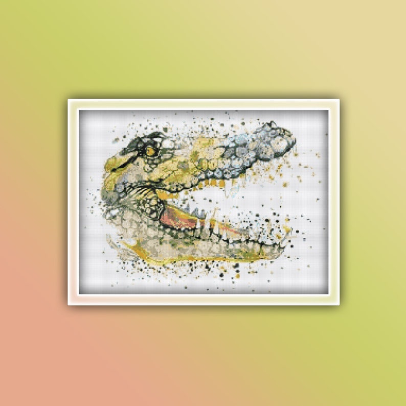 Crocodile Cross Stitch Pattern Instant PDF Download - Etsy