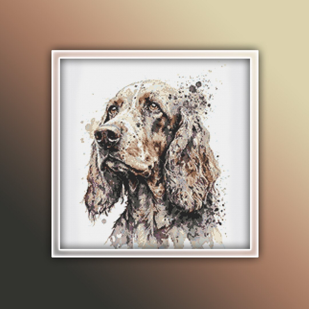 Cocker Spaniel Cross Stitch Pattern 4 Instant PDF Download - Dog ...