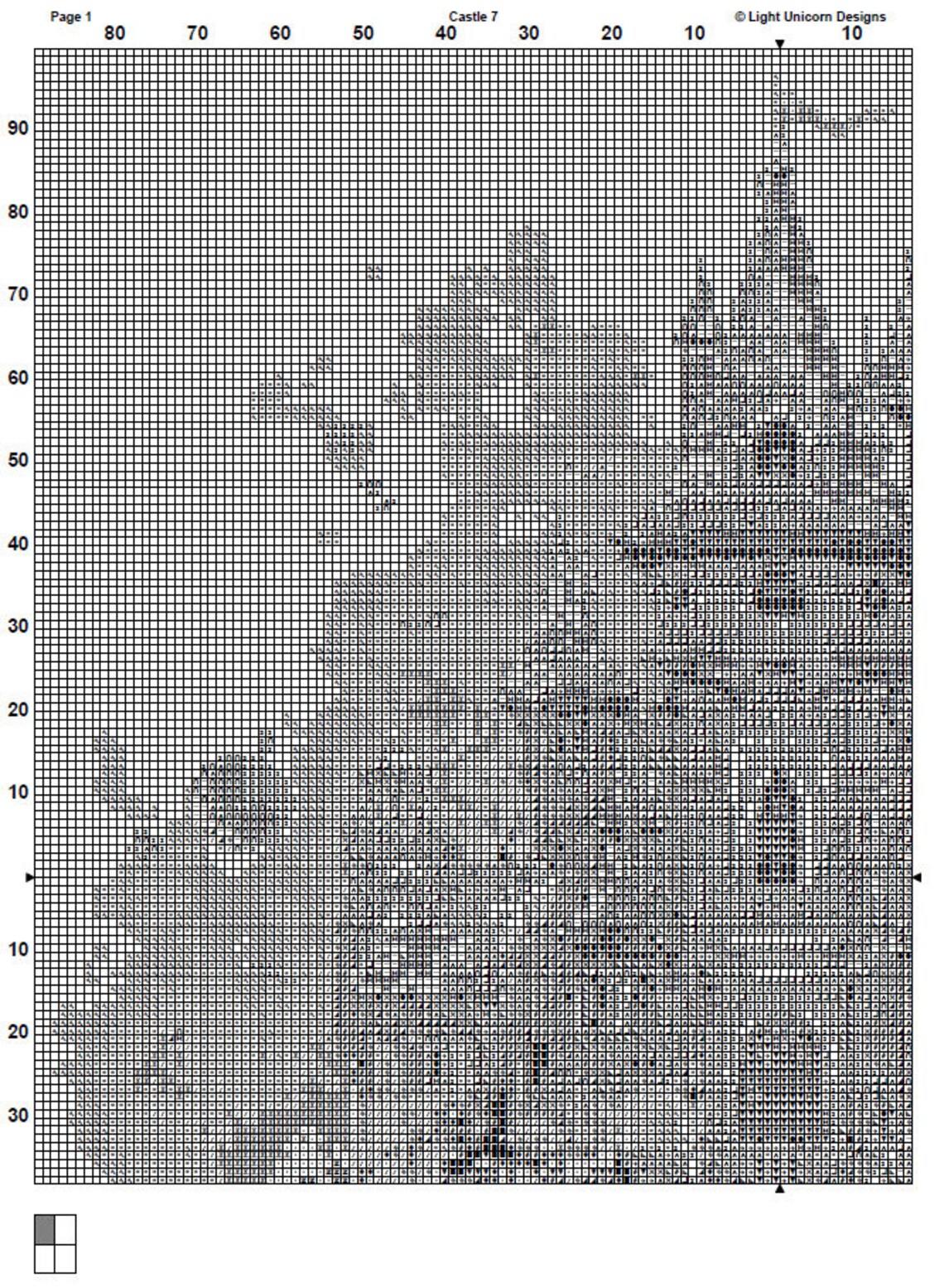 Castle Cross Stitch Pattern 7 Instant PDF Download - Fairy Tale Castle ...