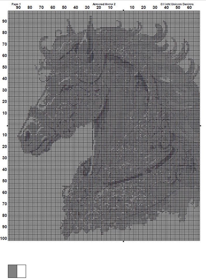 Armored Horse Cross Stitch Pattern 2 Instant PDF Download - Horse ...