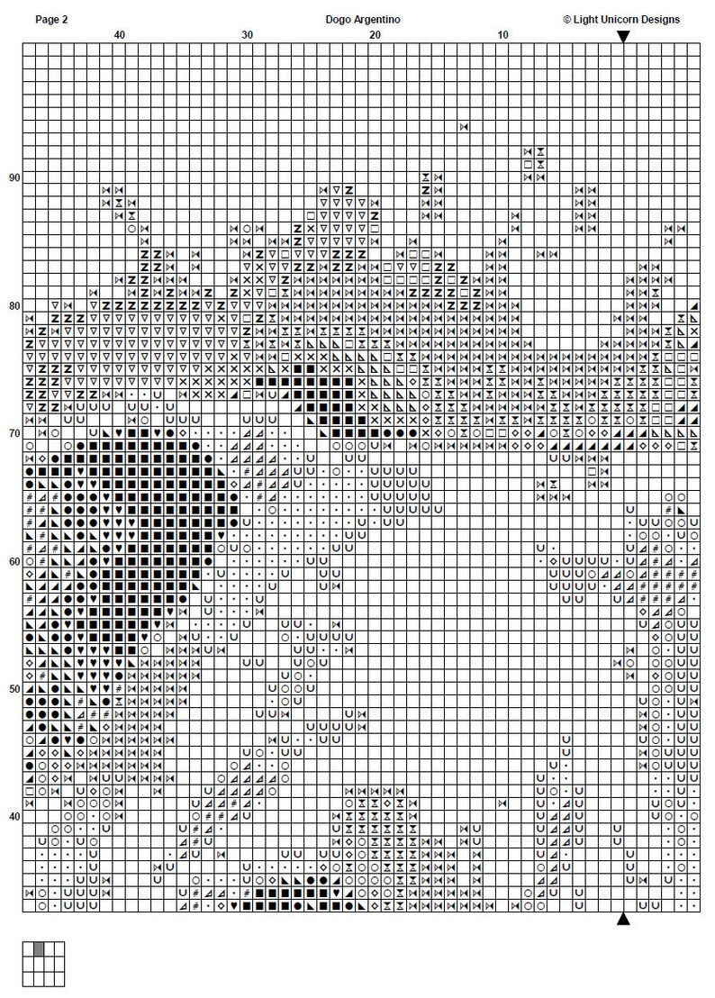 Dogo Argentino Cross Stitch Pattern Instant PDF Download - Mastiff Dog ...