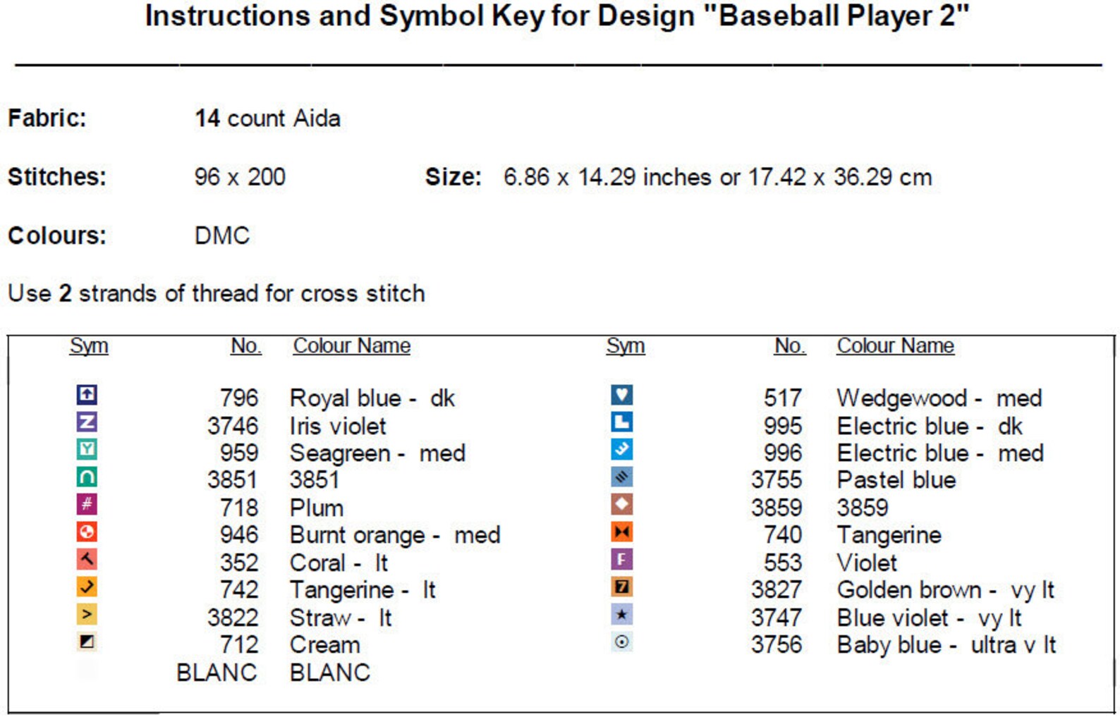 Baseball Player Cross Stitch Pattern 2 Instant PDF Download - Etsy
